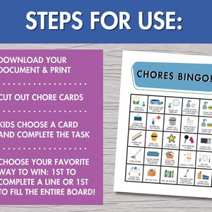Chores BINGO | Printable Game for Kids, Fun Chore Chart Alternative ...