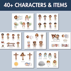 Printable Easter Story Paper Dolls: Holy Week Activity (PDF) - Etsy