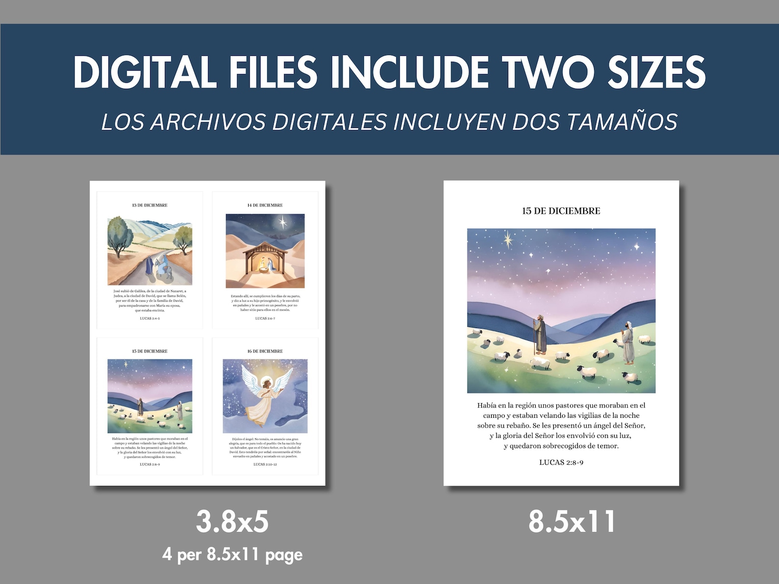 SPANISH Printable Advent Cards | 25 Tarjetas Para Adviento, Calendario ...