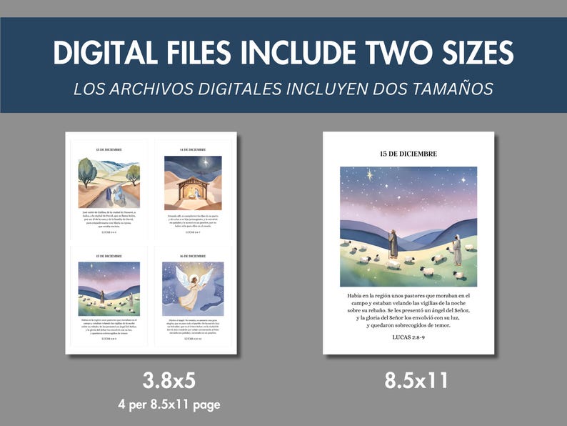 SPANISH Printable Advent Cards | 25 Tarjetas Para Adviento, Calendario ...