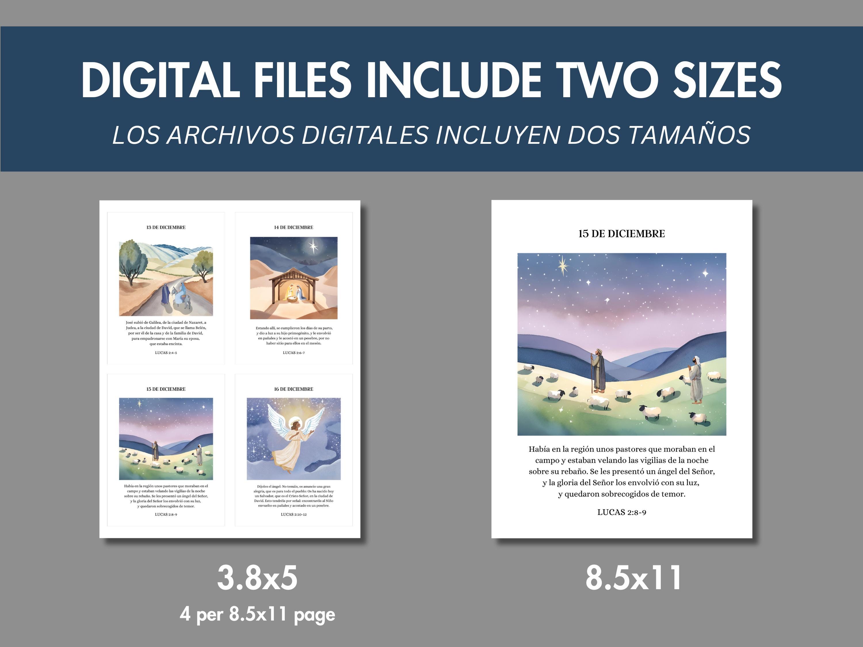 SPANISH Printable Advent Cards | 25 Tarjetas Para Adviento, Calendario ...