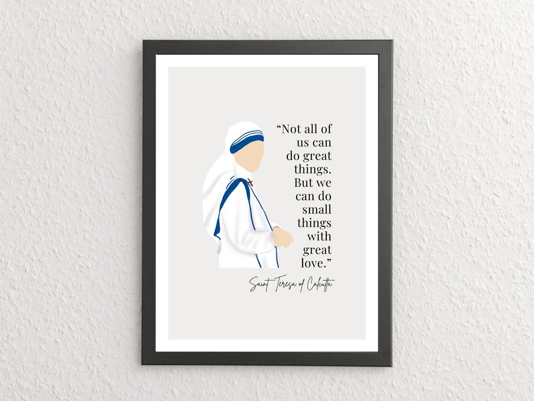 Mother Teresa Quote Poster: Catholic Classroom Decor (digital Download ...
