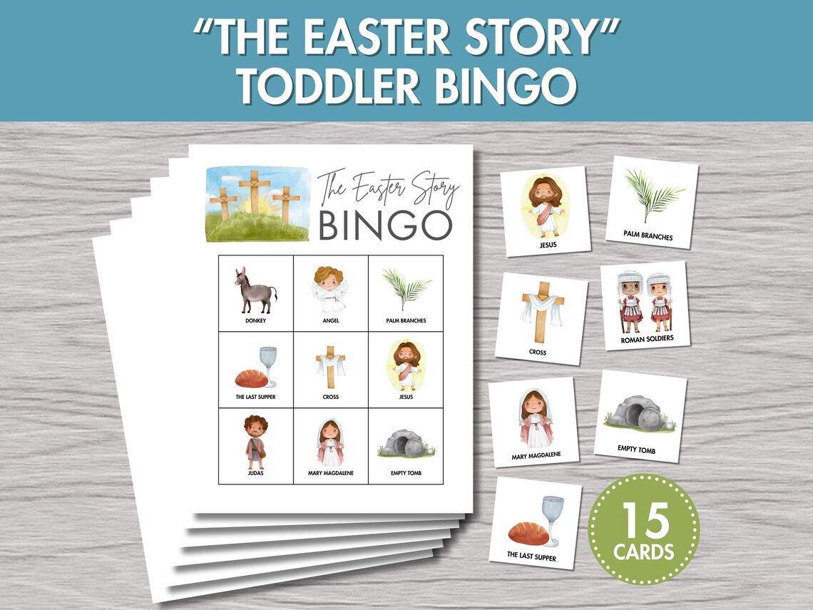 Printable Toddler Easter 3x3 Bingo | the Easter Story Christian ...
