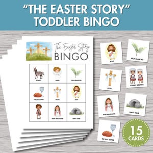 Toddler Easter Story Bingo: Christian Kids Game (digital Download) - Etsy