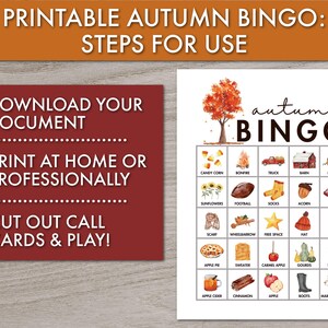 Printable Autumn BINGO | Fall-themed Game, Instant Download, Harvest ...