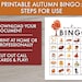 Printable Autumn BINGO | Fall-themed Game, Instant Download, Harvest ...
