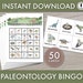 Printable Dinosaur Bingo: Paleontology Party Game (digital Download) - Etsy