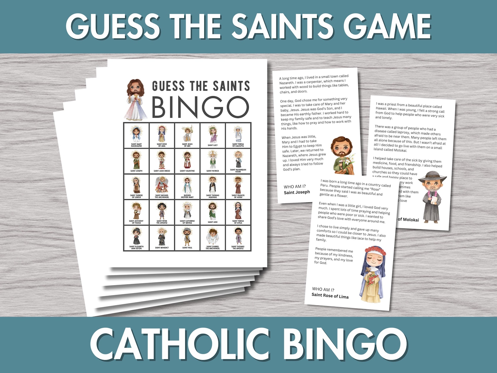 Catholic Saints Bingo Game: All Saints Day Activity (PDF Download - Etsy