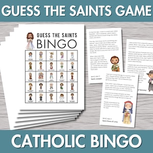 Catholic Saints Bingo Game: All Saints Day Activity (PDF Download - Etsy