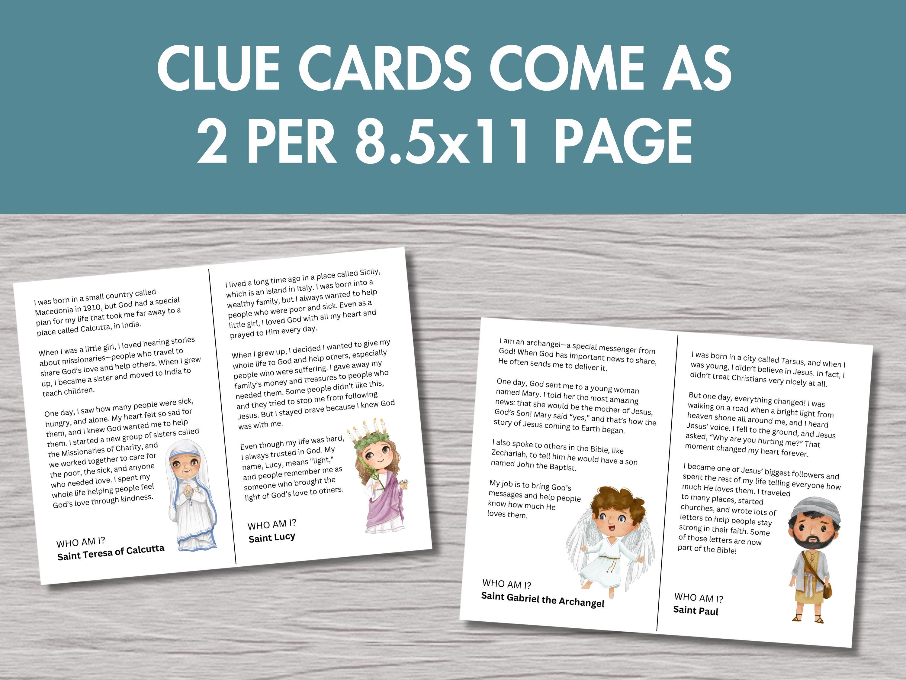 Catholic Saints Bingo Game: All Saints Day Activity (PDF Download - Etsy