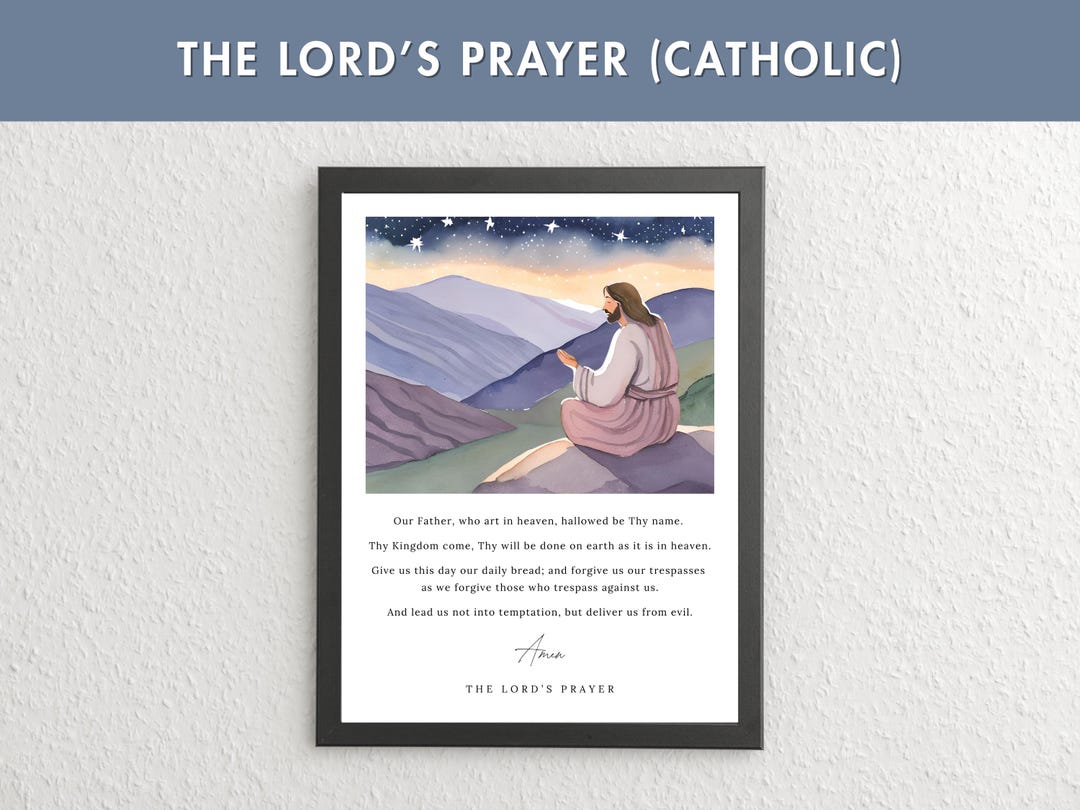 Catholic Lord's Prayer Poster: Modern Minimalist Classroom Decor ...