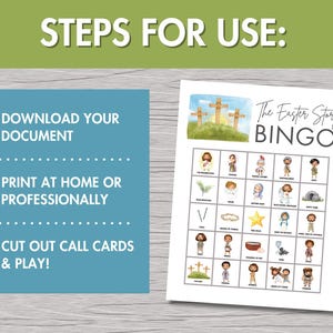 Printable Easter Bingo | the Easter Story Christian Religious Bingo ...