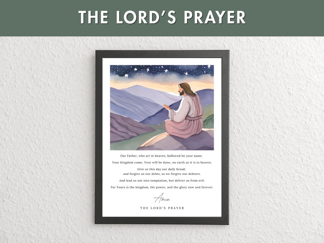 The Lord's Prayer Poster: Minimalist Christian Classroom Art (instant ...