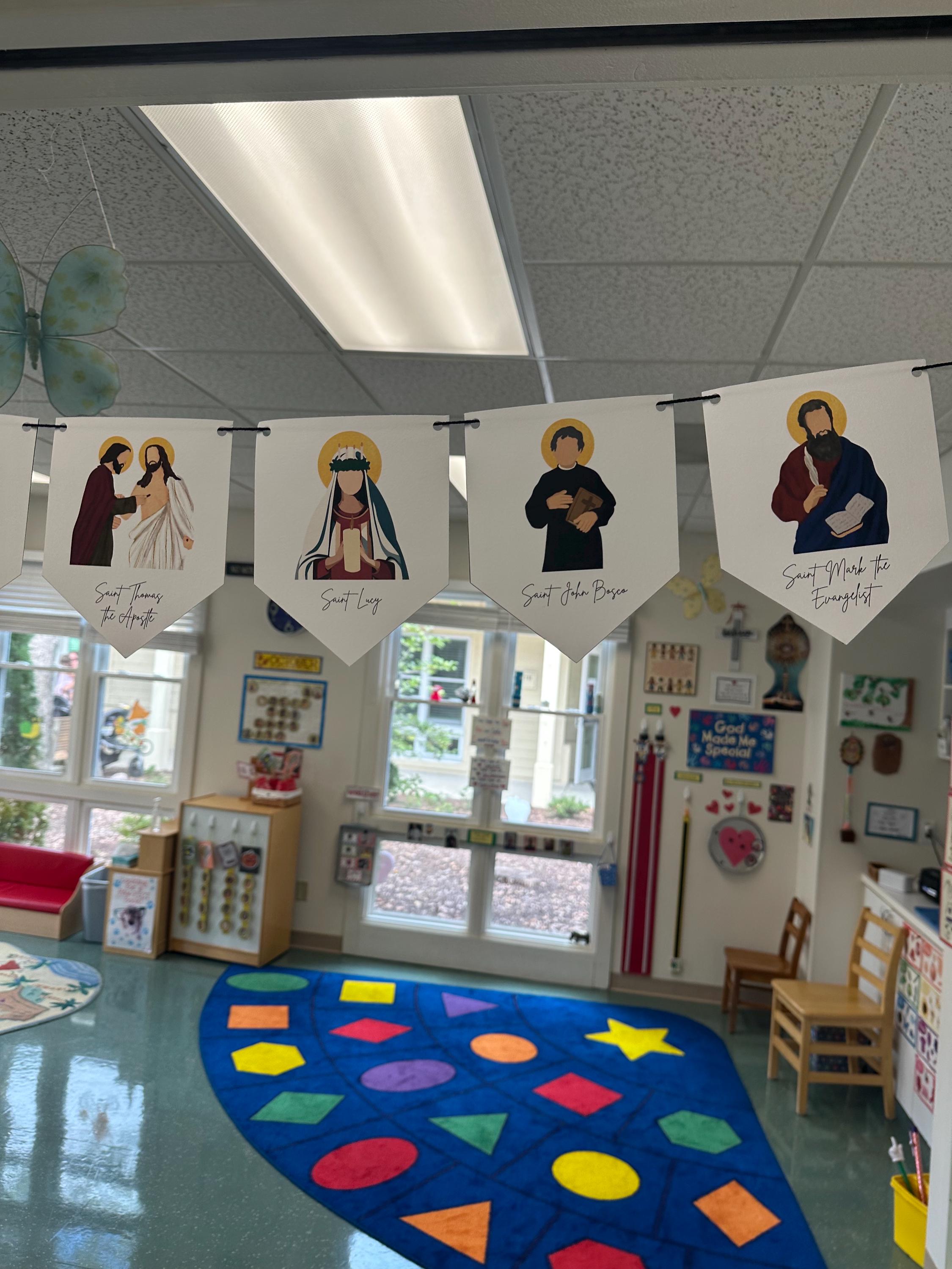 Printable Catholic Saints Banner | All Saints' Day Party, CCD ...