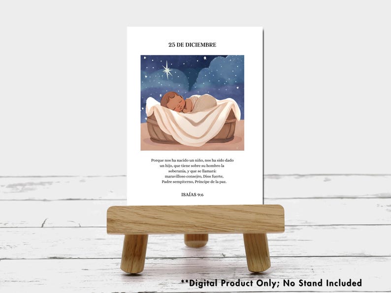 Spanish Nativity Advent Calendar Cards: DIY Printable (digital Download ...