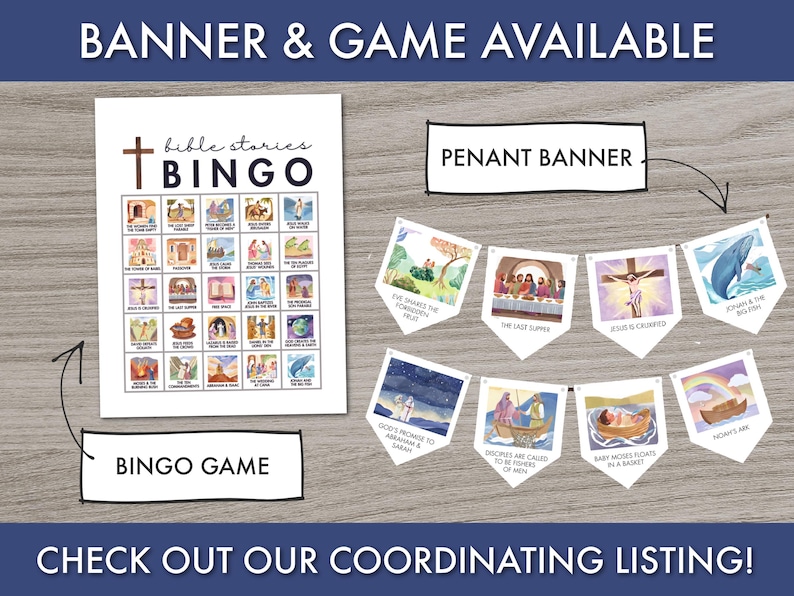 Bible Stories Banner: Sunday School Classroom Decor (digital Download ...