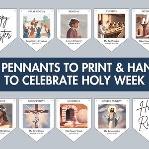 Printable Holy Week Banner: Bible Verse Easter Decor (digital Download ...
