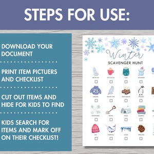 Winter Scavenger Hunt Game: Snow Day Activity (digital Download) - Etsy