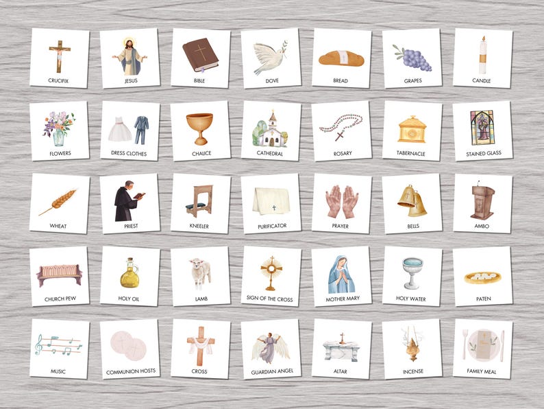 First Communion Bingo Game: Catholic Party Activity (digital Download ...