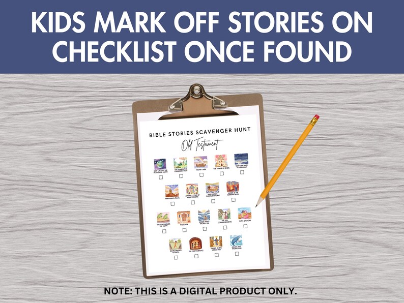 Old Testament Scavenger Hunt: Bible Stories Game (digital Download) - Etsy