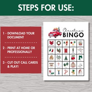 Printable Christmas Bingo Game: Modern Holiday Party Activity, 50 Cards ...
