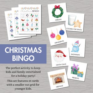 Printable Preschool Christmas BINGO | Instant Download, Party Activity ...