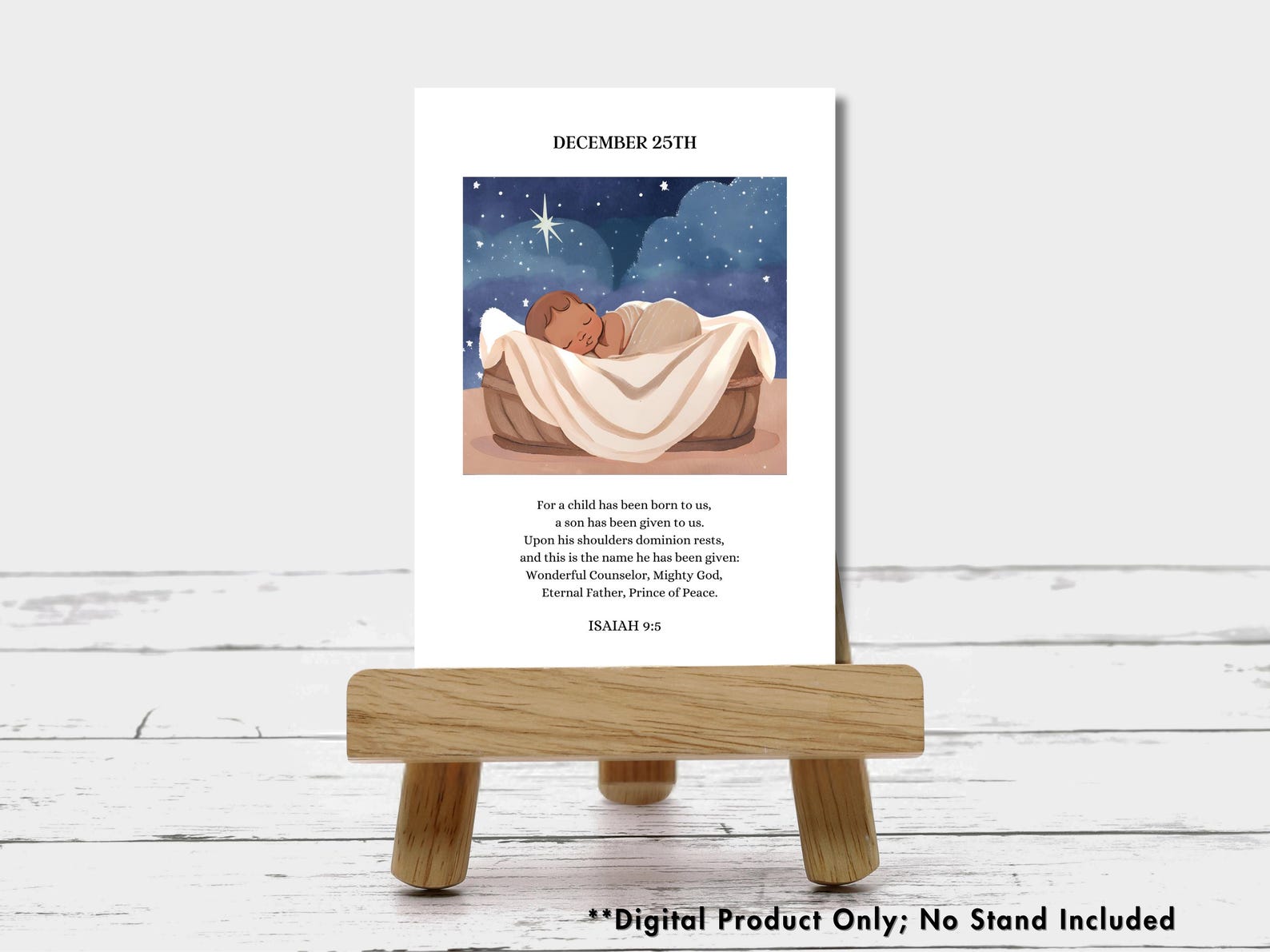 Printable Nativity Story Advent Cards: Religious Scripture Advent ...