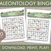 Printable Dinosaur Bingo: Paleontology Party Game (digital Download) - Etsy