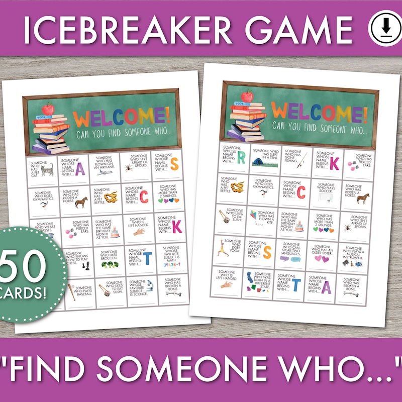 Find Someone Who Game - Etsy