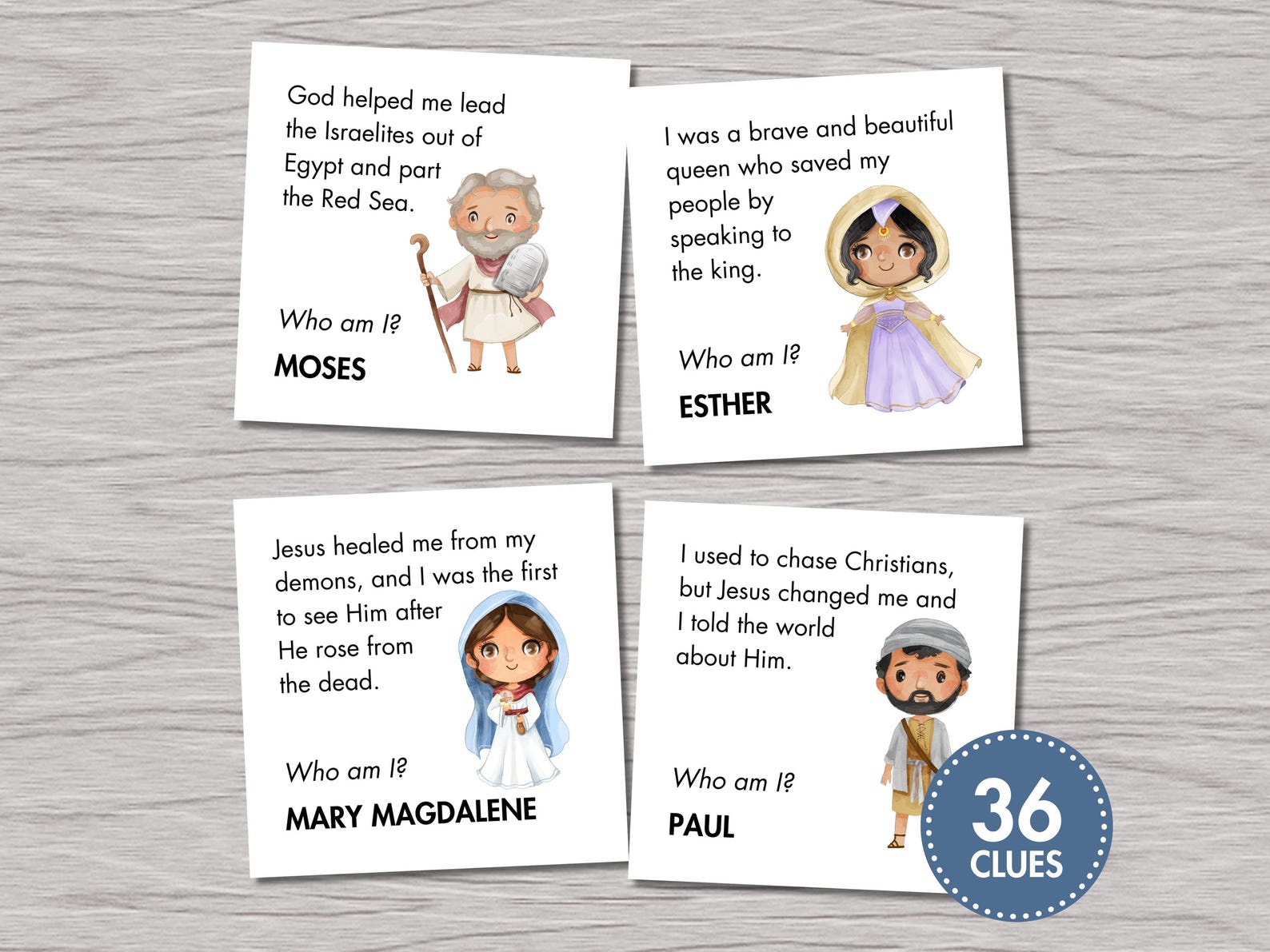 Bible Character Bingo Game: Christian Learning Activity (PDF Download ...