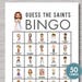 Catholic Saints Bingo Game: All Saints Day Activity (PDF Download - Etsy