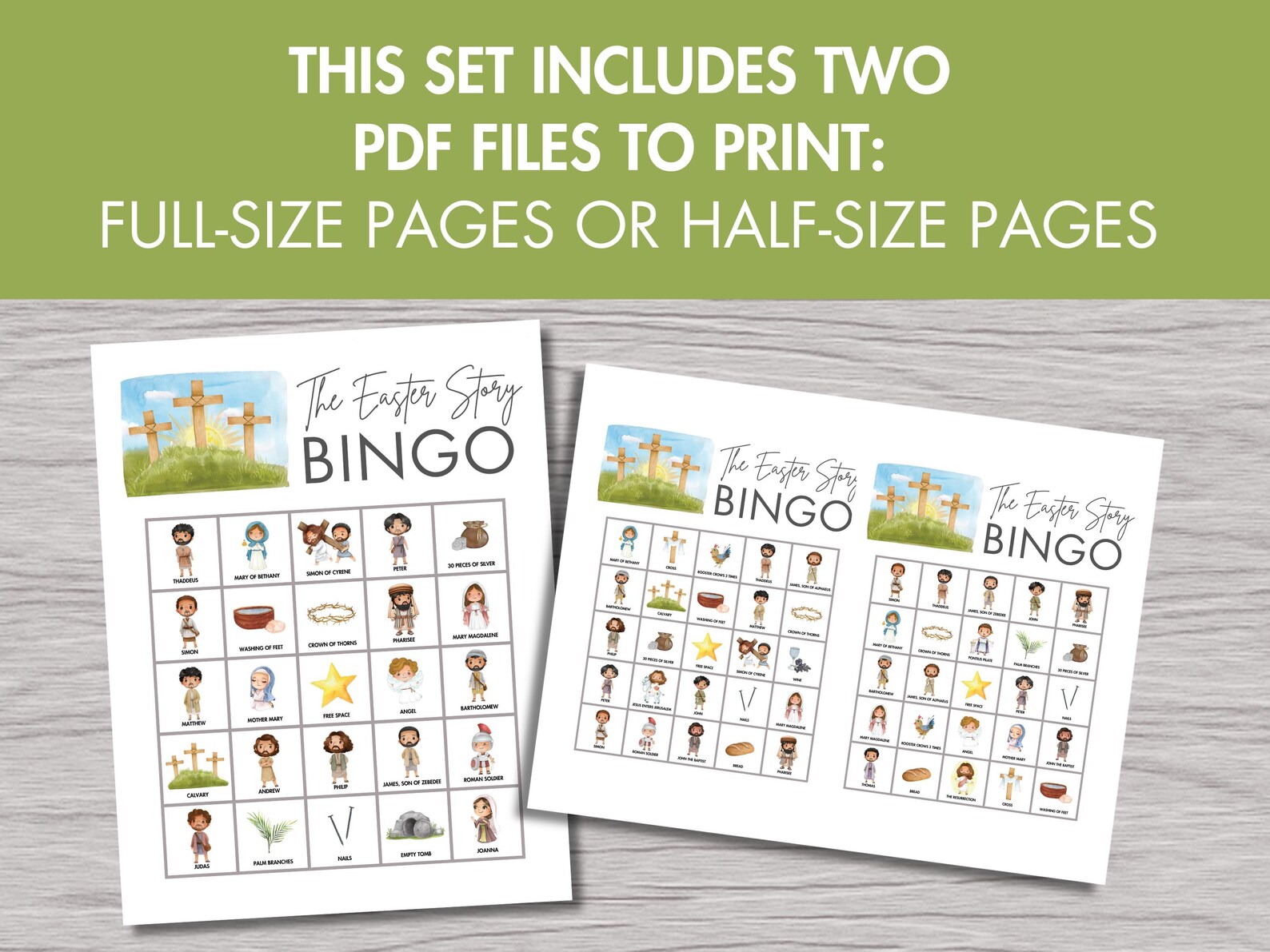 Printable Easter Bingo | the Easter Story Christian Religious Bingo ...