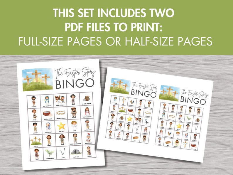 Printable Easter Bingo | the Easter Story Christian Religious Bingo ...