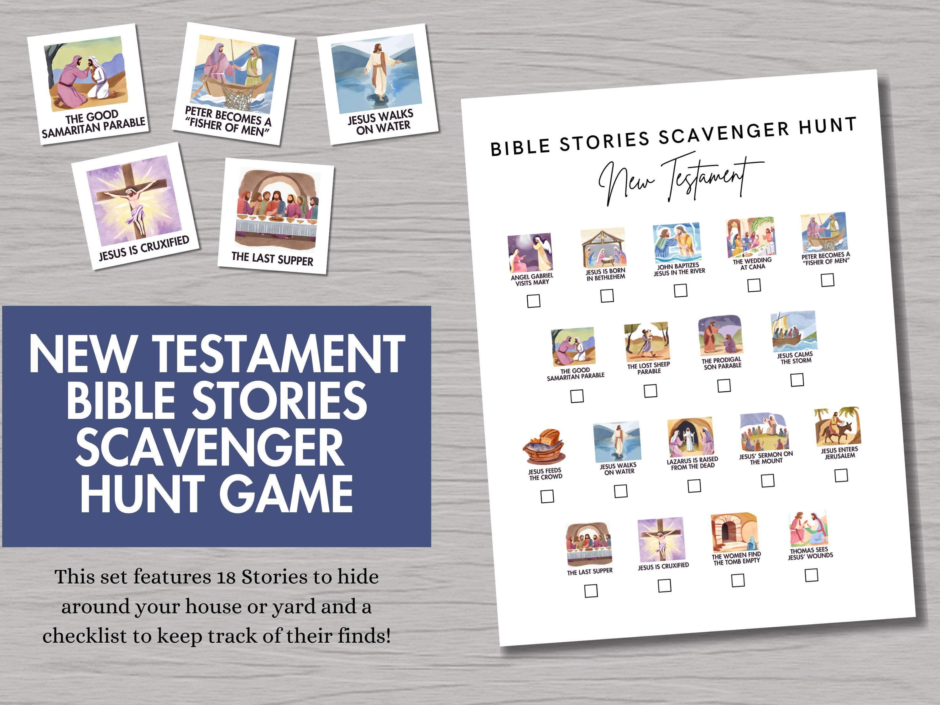 New Testament Scavenger Hunt: Bible Stories Game (digital Download) - Etsy
