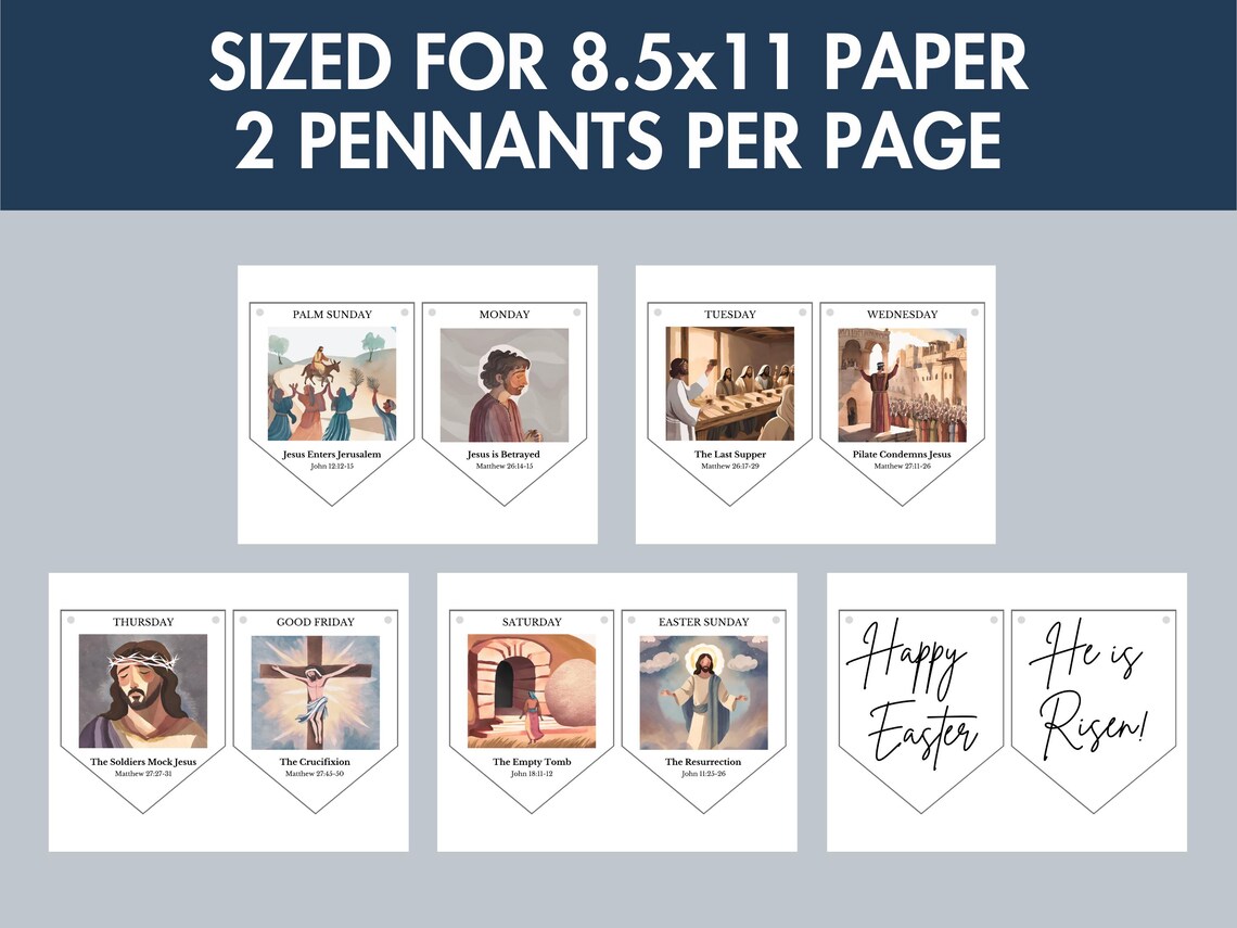 Printable Holy Week Banner: Bible Verse Easter Decor (digital Download ...