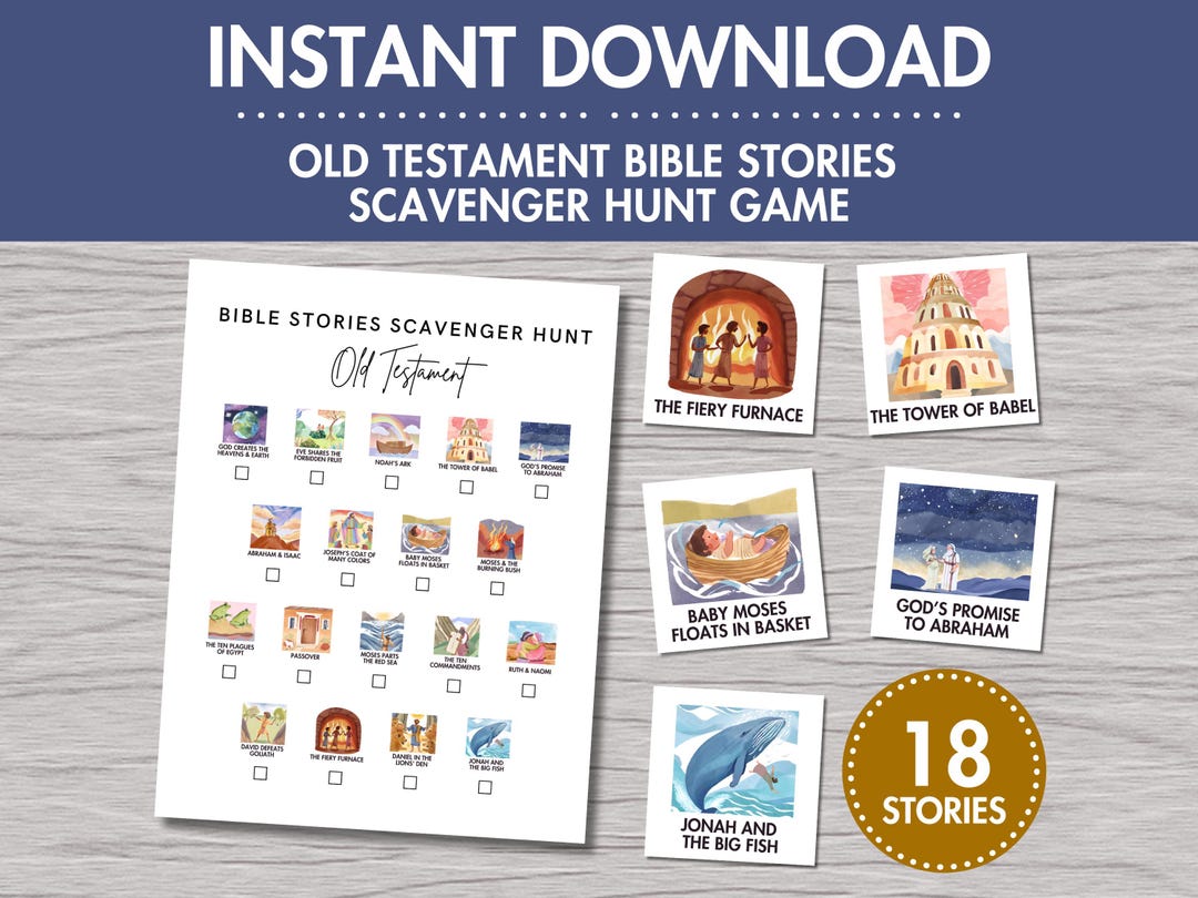 Old Testament Scavenger Hunt: Bible Stories Game (digital Download) - Etsy