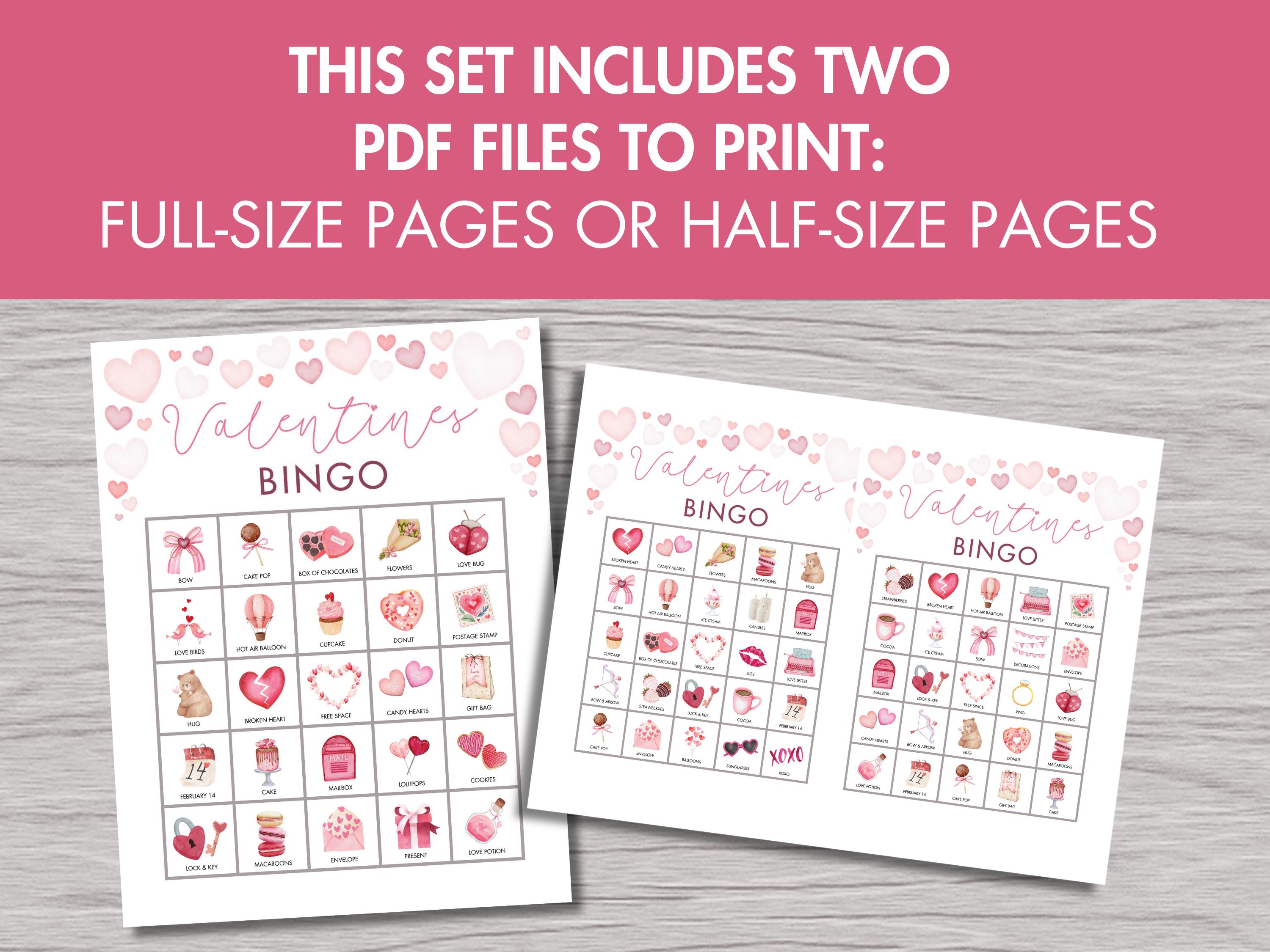 Printable Valentine's Day BINGO | Instant Download, Valentine Party ...