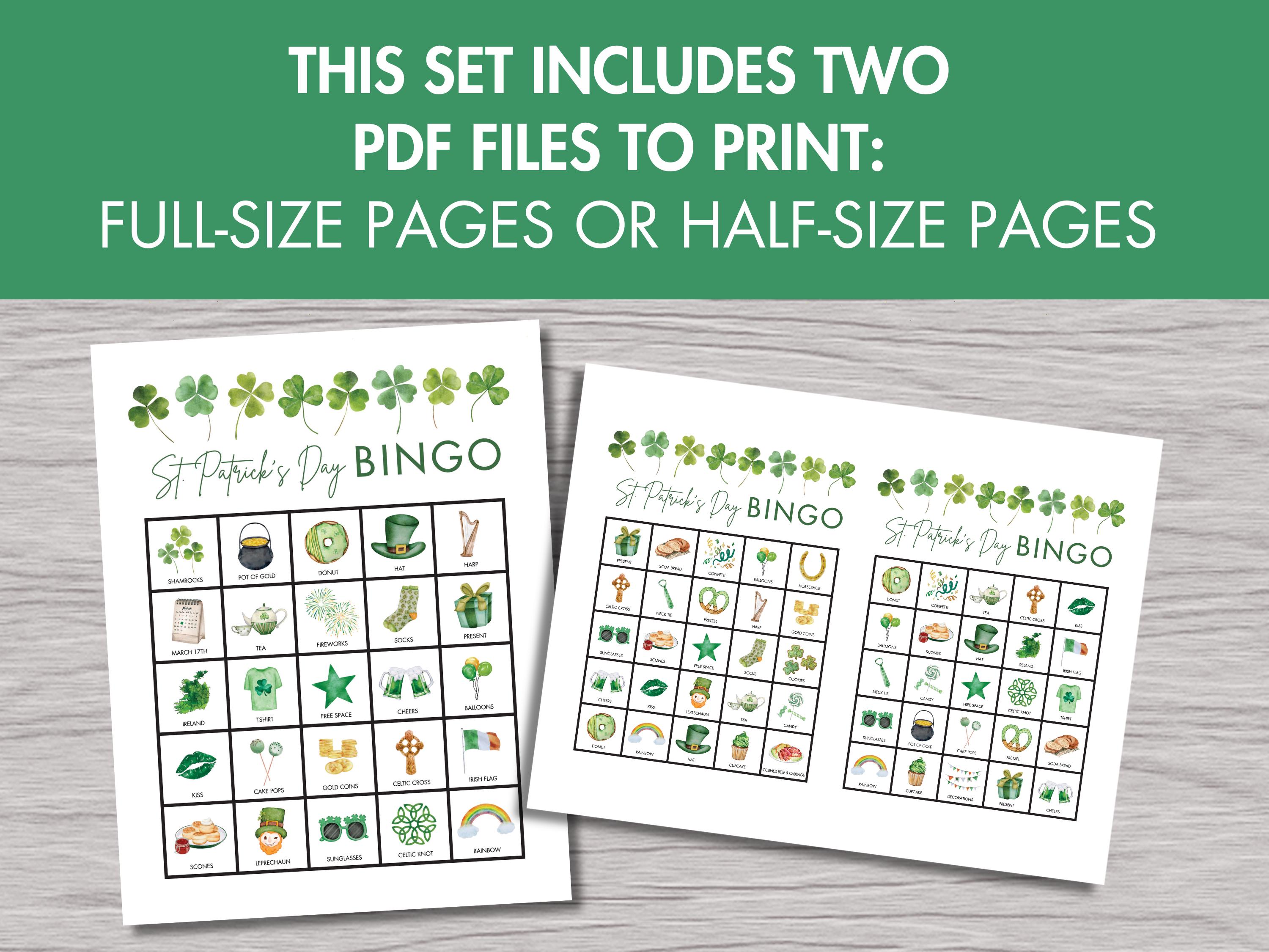 Printable St. Patrick's Day BINGO | Instant Download, St. Paddy's Party ...
