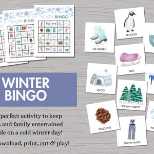 Printable Winter BINGO | Instant Download, Snow Day Activity, Kids ...