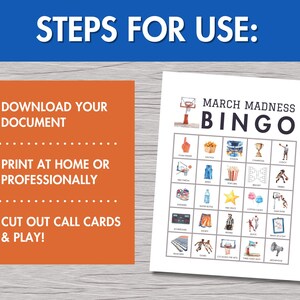 March Madness Bingo: Kids Basketball Party Game (digital Download) - Etsy