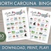 Printable North Carolina Bingo | Kids Party Game, Instant Download ...