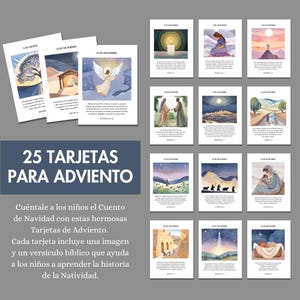SPANISH Printable Advent Cards | 25 Tarjetas Para Adviento, Calendario ...