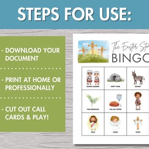 Toddler Easter Story Bingo: Christian Kids Game (digital Download) - Etsy