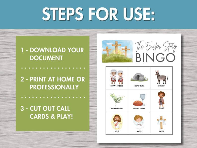 Toddler Easter Story Bingo: Christian Kids Game (digital Download) - Etsy