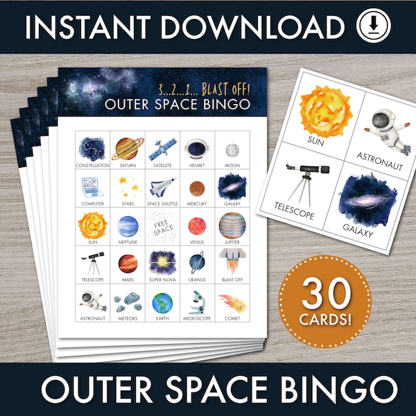 Space bingo - Etsy