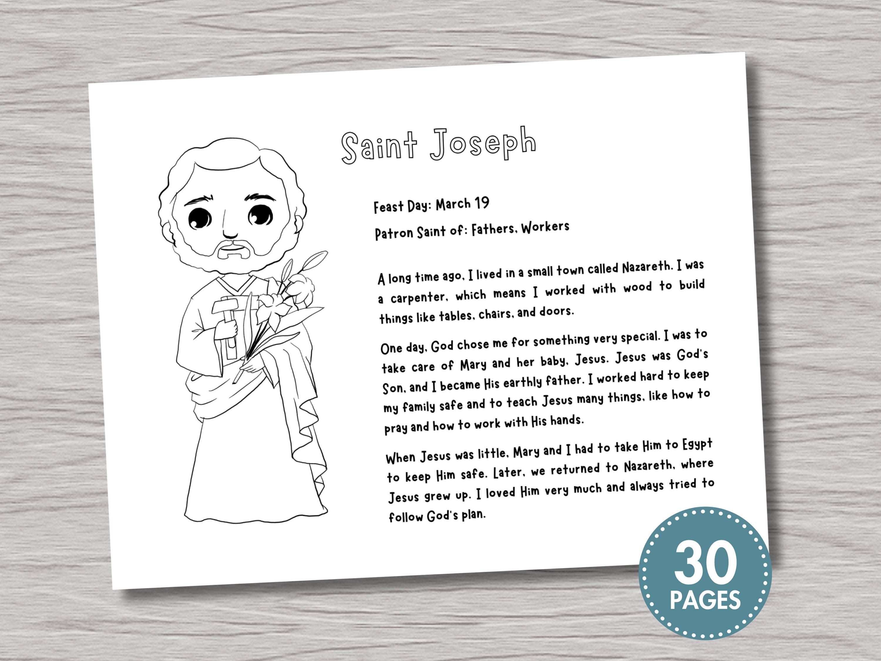 Catholic Saints Coloring Page Bundle: All Saints Day Party, Catholic ...