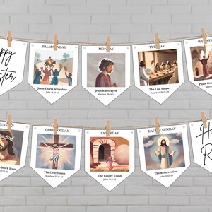 Printable Holy Week Banner: Bible Verse Easter Decor (digital Download ...