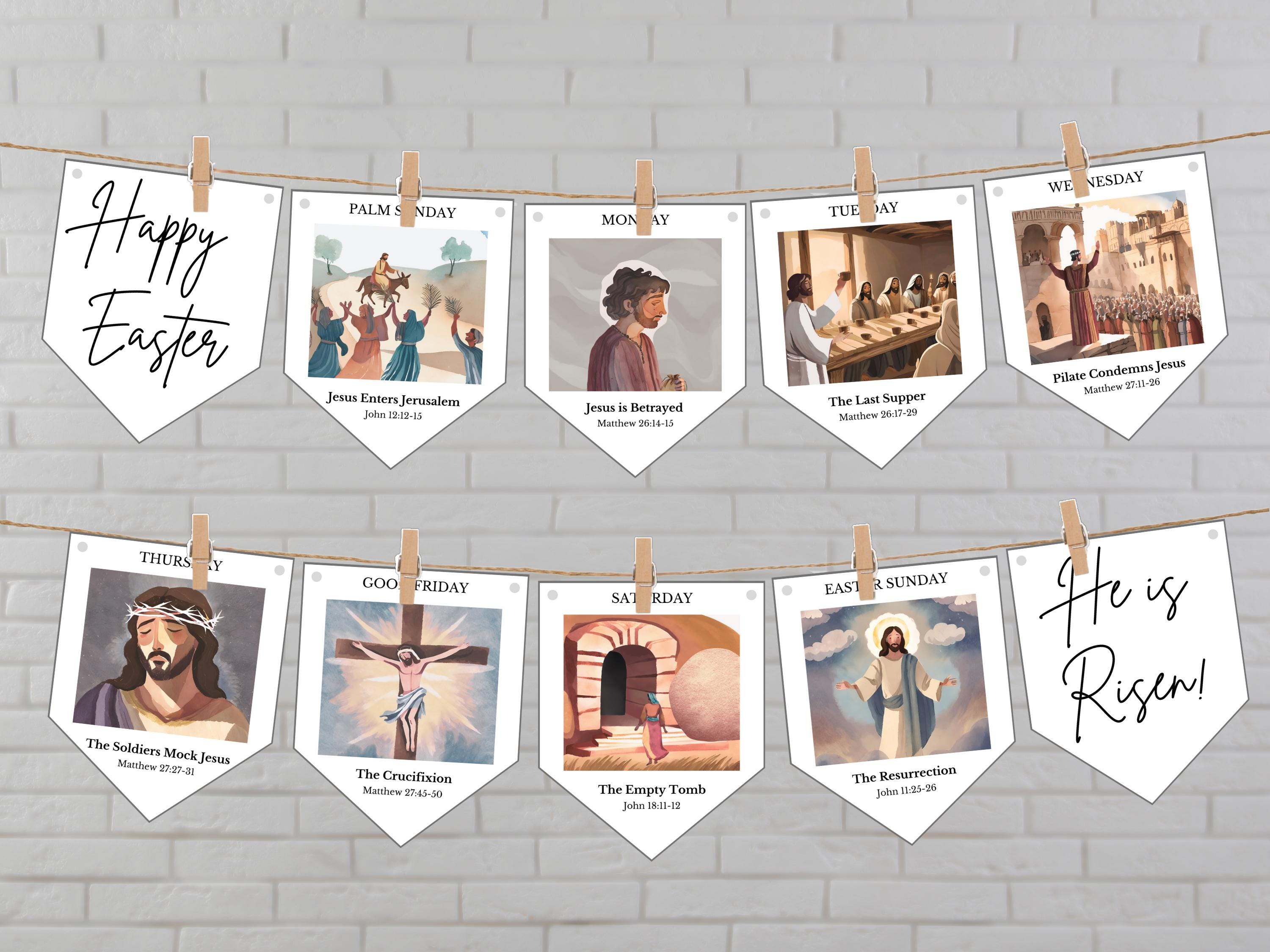 Printable Holy Week Banner: Bible Verse Easter Decor (digital Download ...