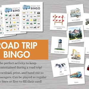 Printable Road Trip Bingo | Family Travel-themed Game, Instant Download ...