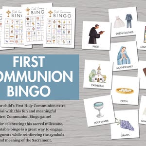 First Communion Bingo Game: Catholic Party Activity (digital Download ...
